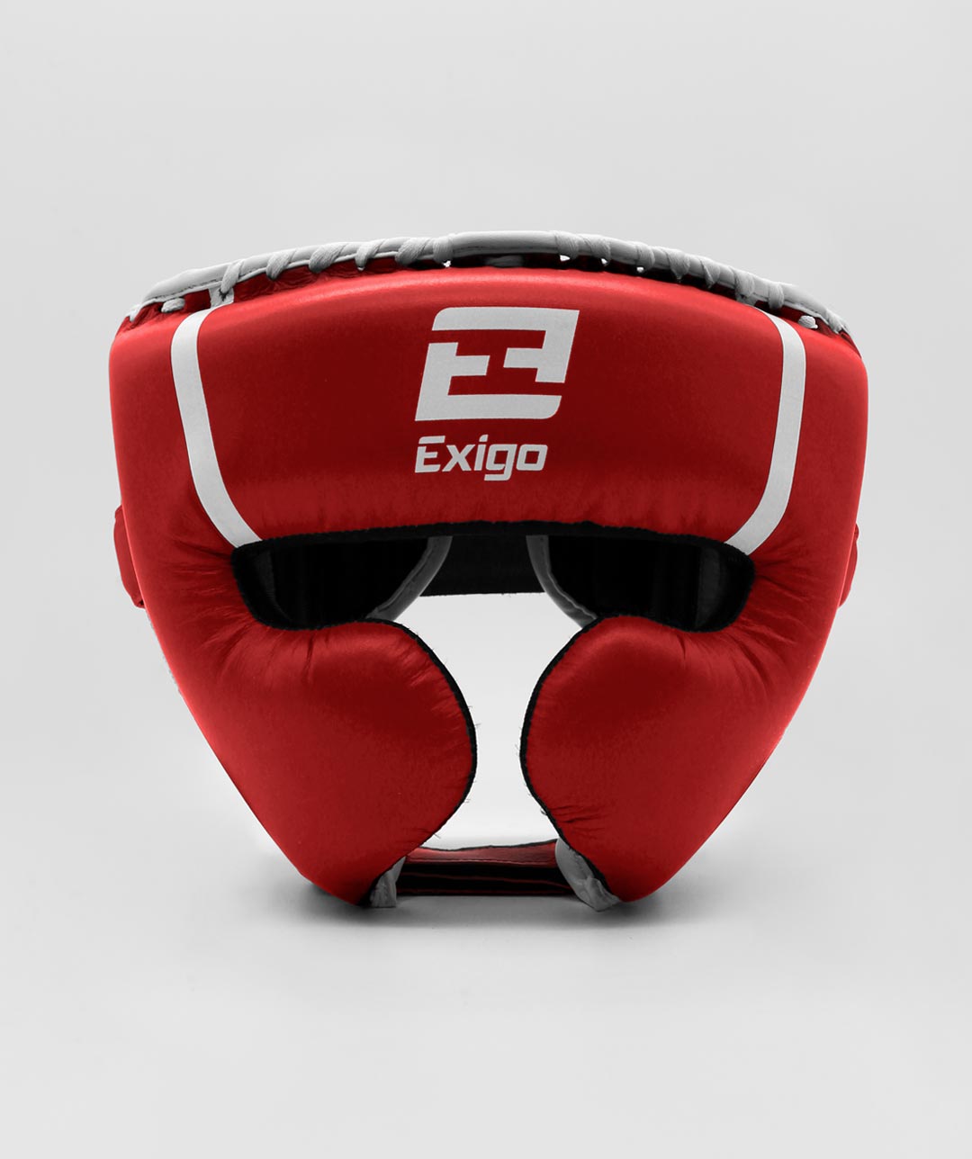 C3 Classic Leather Head Guard - Red/White | Exigo®